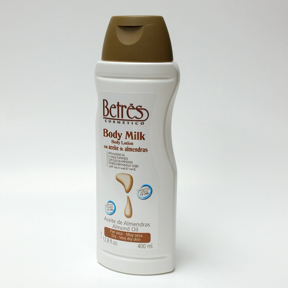 Betres Body Milk Lotion Almond Oil Dry to Very Dry Skin 12.8 oz Piel ...