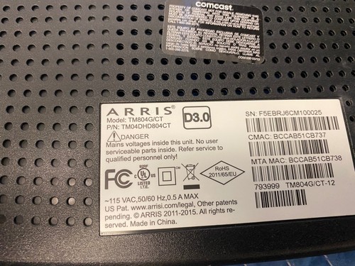 ARRIS Touchstone TM804 Telephony Modem 9 (no battery) | eBay