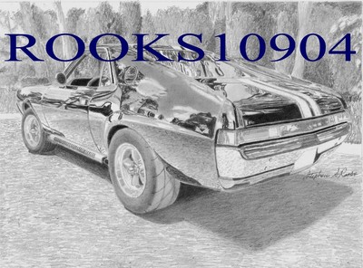 1969 AMC AMX Rear View MUSCLE CAR ART PRINT | eBay