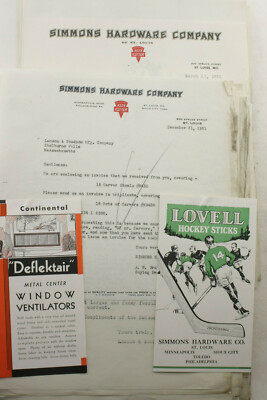 1931 Lamson Goodnow Simmons Hardware Co St Louis Lovell Hockey Ephemera ...