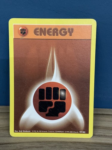 Pokemon Card - Fighting Energy 97/102 - Common - Base set - Trainer ...