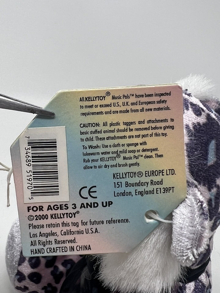 Kellytoy Beanpals Leopard Cat Bean Bag Plush Stuffed Animal Toy Pink ...