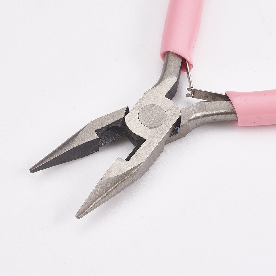Multi-Purpose Carbon Steel Jewelry Pliers Pink Handle Strong Beading ...