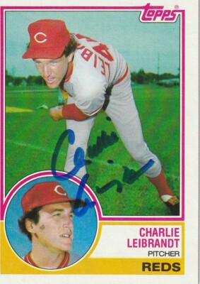 CHARLIE LEIBRANDT CINCINNATI REDS SIGNED 1983 TOPPS CARD #607 | eBay