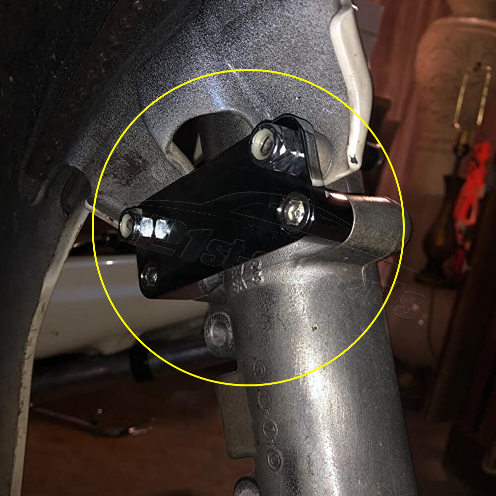 Black Front 21" Tire Fender Relocator Riser Kit For Harley Road Street ...