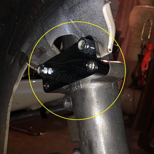 Black Front 21" Tire Fender Relocator Riser Kit For Harley Road Street ...