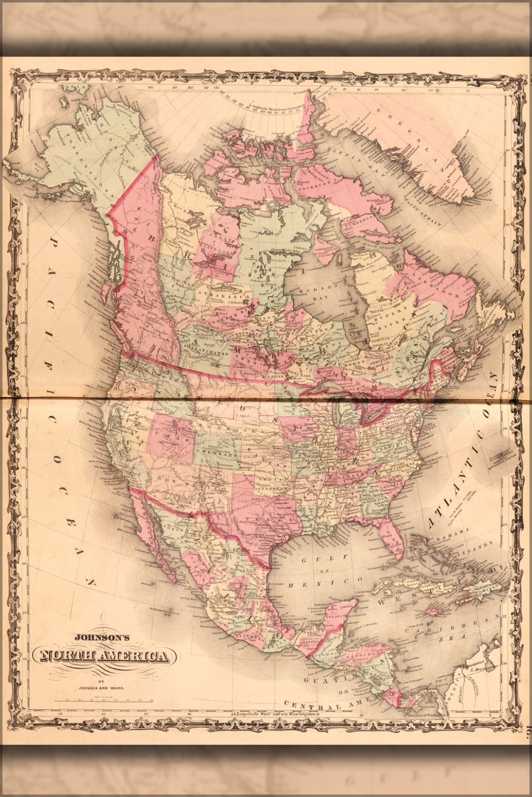 Poster, Many Sizes; Map Of United States Canada Mexico 1862 | eBay