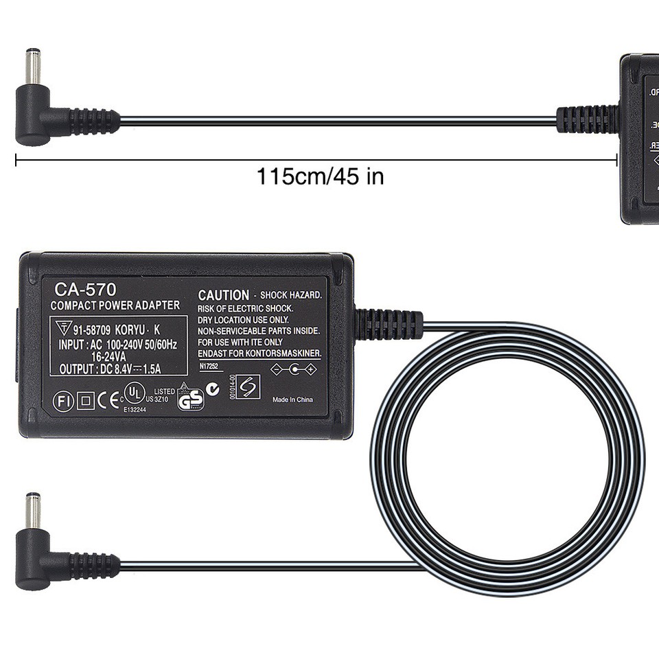 CA-570 AC Adapter Charger for CANON VIXIA HF M30 M31 M32 M300 M301 HD ...