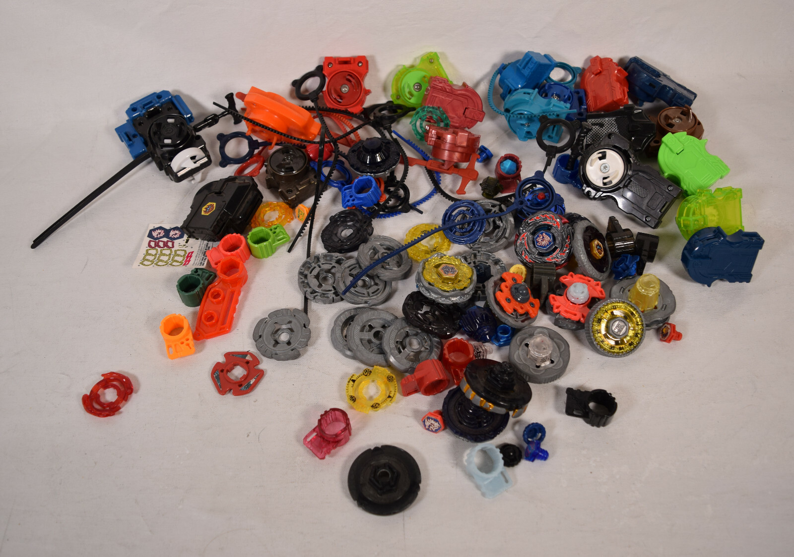Beyblade Lot 12 Complete Spinners Launcher Ripcord Parts Pieces ...