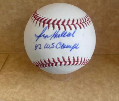 GEORGE HENDRICK 82 WS CHAMPS SIGNED AUTOGRAPHED M.L. BASEBALL JSA ...