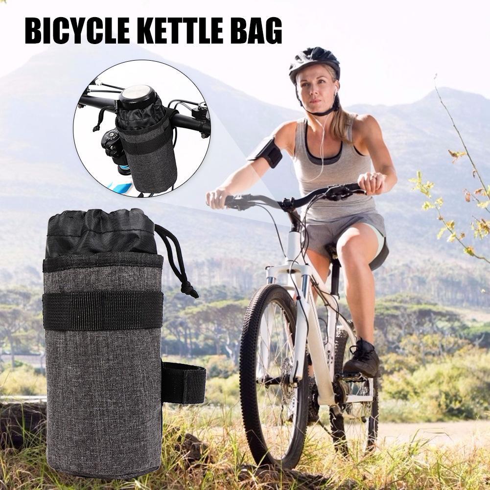 AU Bike Handlebar Stem Kettle Bag Cycling Insulated Water Bottle Pouch ...