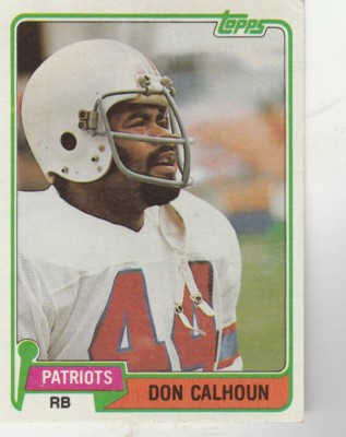 FREE SHIPPING-VG TO GOOD-1981 Topps #7 Don Calhoun Patriots | eBay
