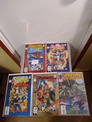 LOT OF 5 MARVEL 2099 ALL #1s SPIDERMAN, PUNISHER, X-MEN, RAVAGE, HULK ...