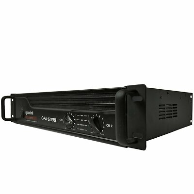 Gemini Pro GPA-6000 5000W 2 Channel Power DJ Amplifier 2U Rack Mount ...