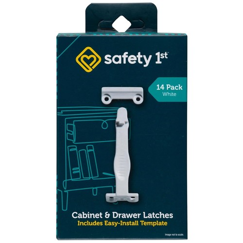 Safety 1st Cabinet & Drawer Latch 14 Pack, Babyproofing Locks for White ...
