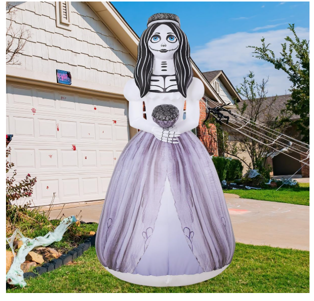 5.4FT Halloween Inflatables Outdoor Decorations Ghost Bride Halloween ...