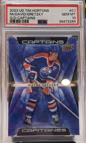 Connor McDavid Wayne Gretzky 2023 Tim Hortons Captain Duos C-1 PSA 10 💎 ...