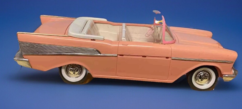 VINTAGE RARE 1988 MATTELL BARBIE 1957 PINK CHEVY BEL AIR CONVERTIBLE 26 ...