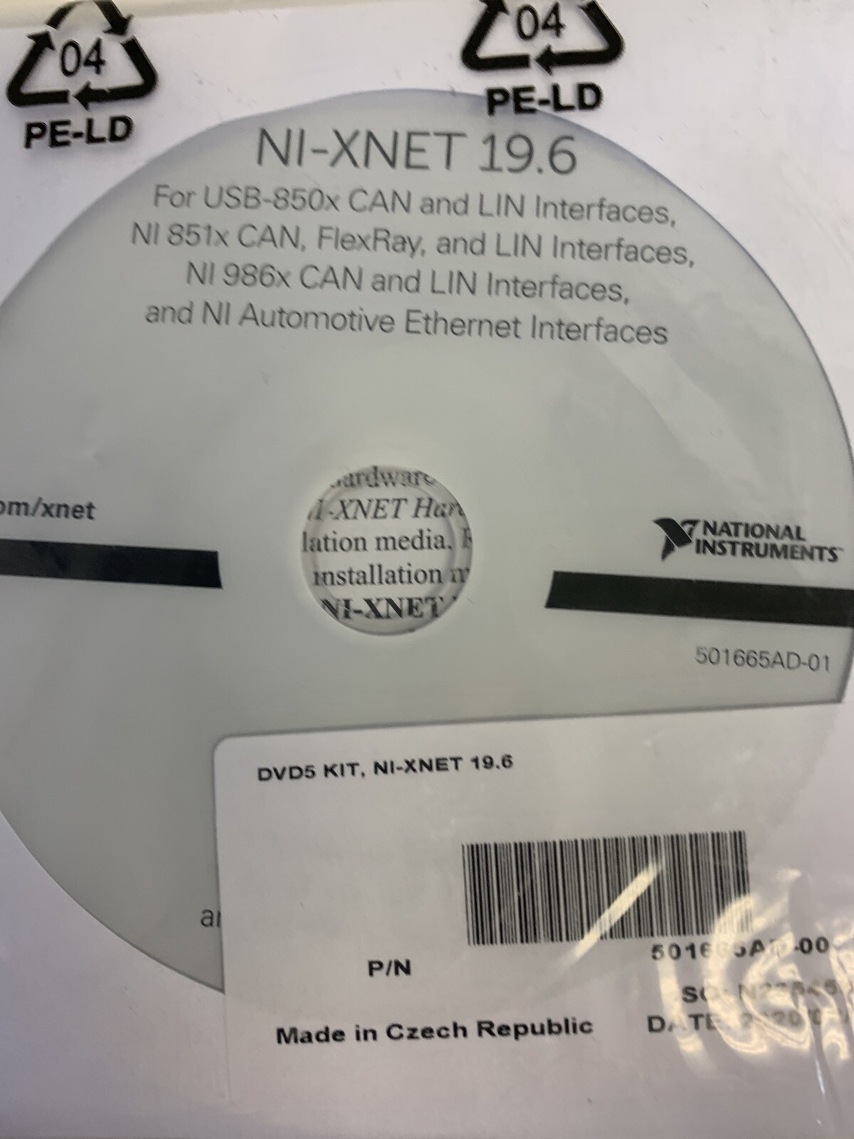 National Instruments NI-XNET 19.6 DVD 501665AD-00 ~Fast Shipping!~ | eBay