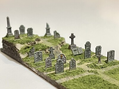 20x Mixed Gravestones Monuments OO GAUGE 1:76 Model Railway Scenery ...
