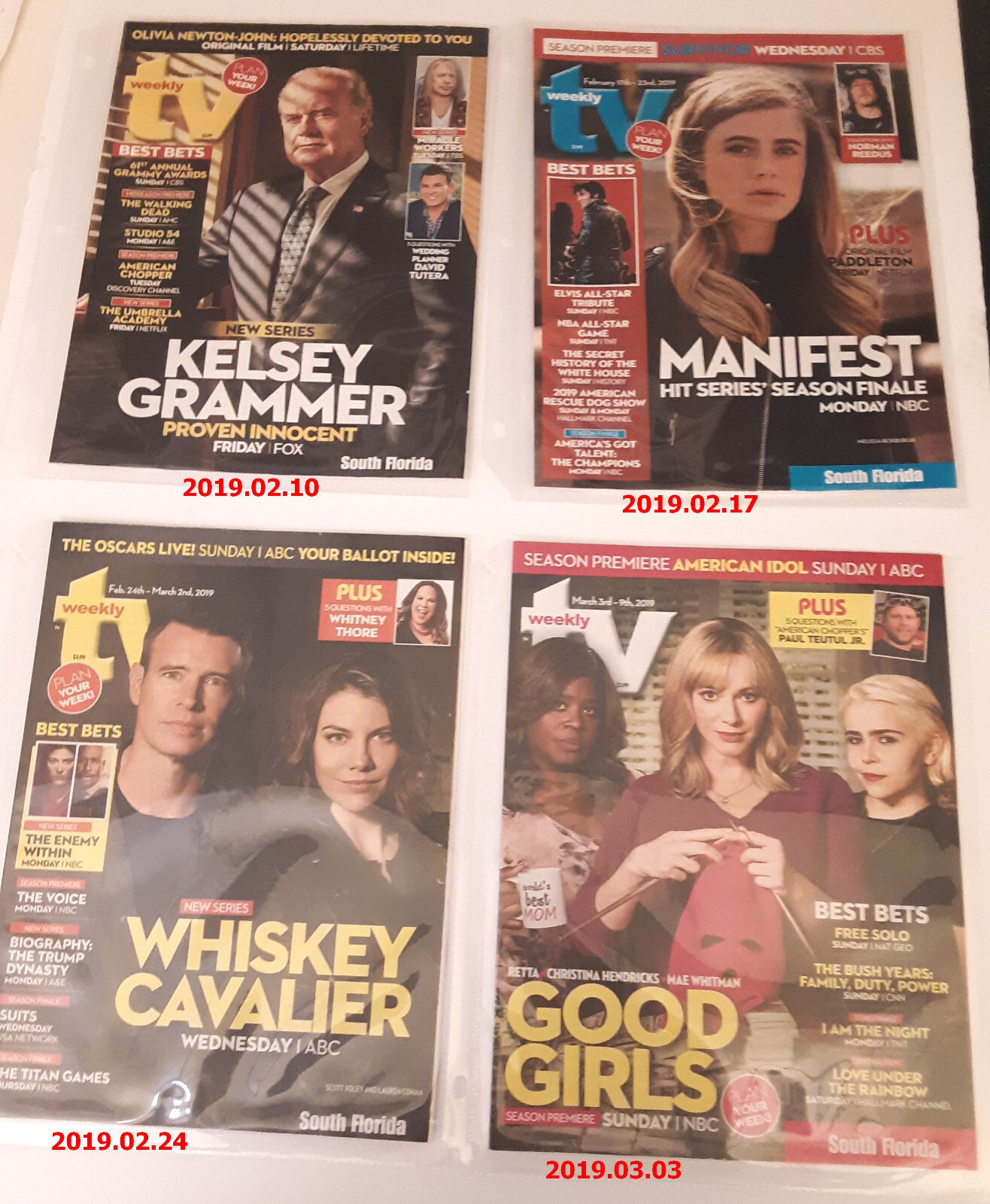 TV Weekly magazine issues from 2019. Rare and nice covers of current TV ...