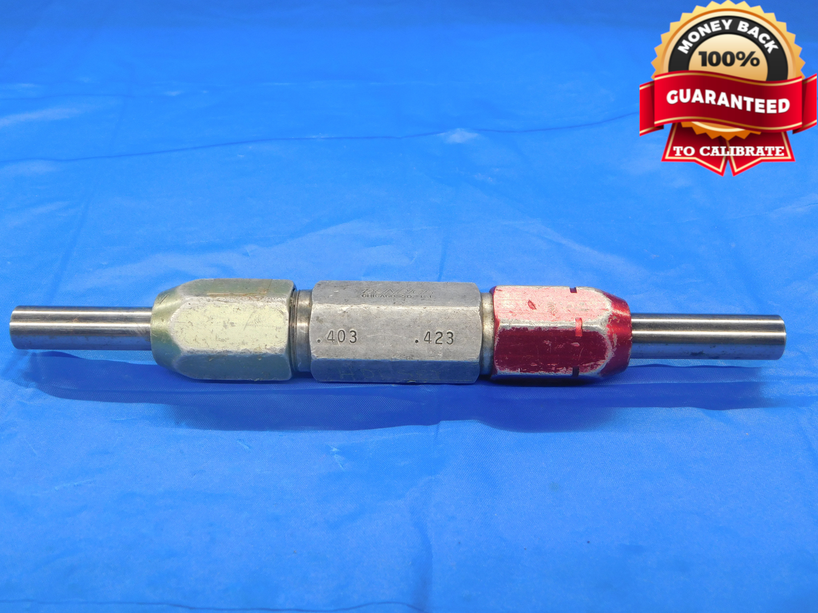 .4030 & .4230 PIN PLUG GAGE GO NO GO .4219 +.0011 27/64 10.236 mm .403 ...