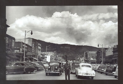 REAL PHOTO RATON NEW MEXICO DOWNTOWN STREET SCENE OLD CARS POSTCARD ...