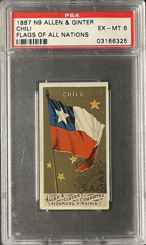 1887 N9 Allen & Ginter Flags Of All Nations CHILI PSA 6 EX-MT | eBay