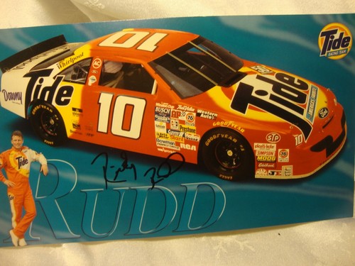 ~ Ricky Rudd ~ NASCAR ~ Race Car #10 Signed Poster Photo (10"x 5.75 ...