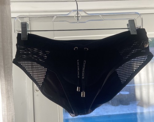 GIGO Mens Black Net Sheer Sexy Pouch Bikini Brief Swimsuit sz M | eBay