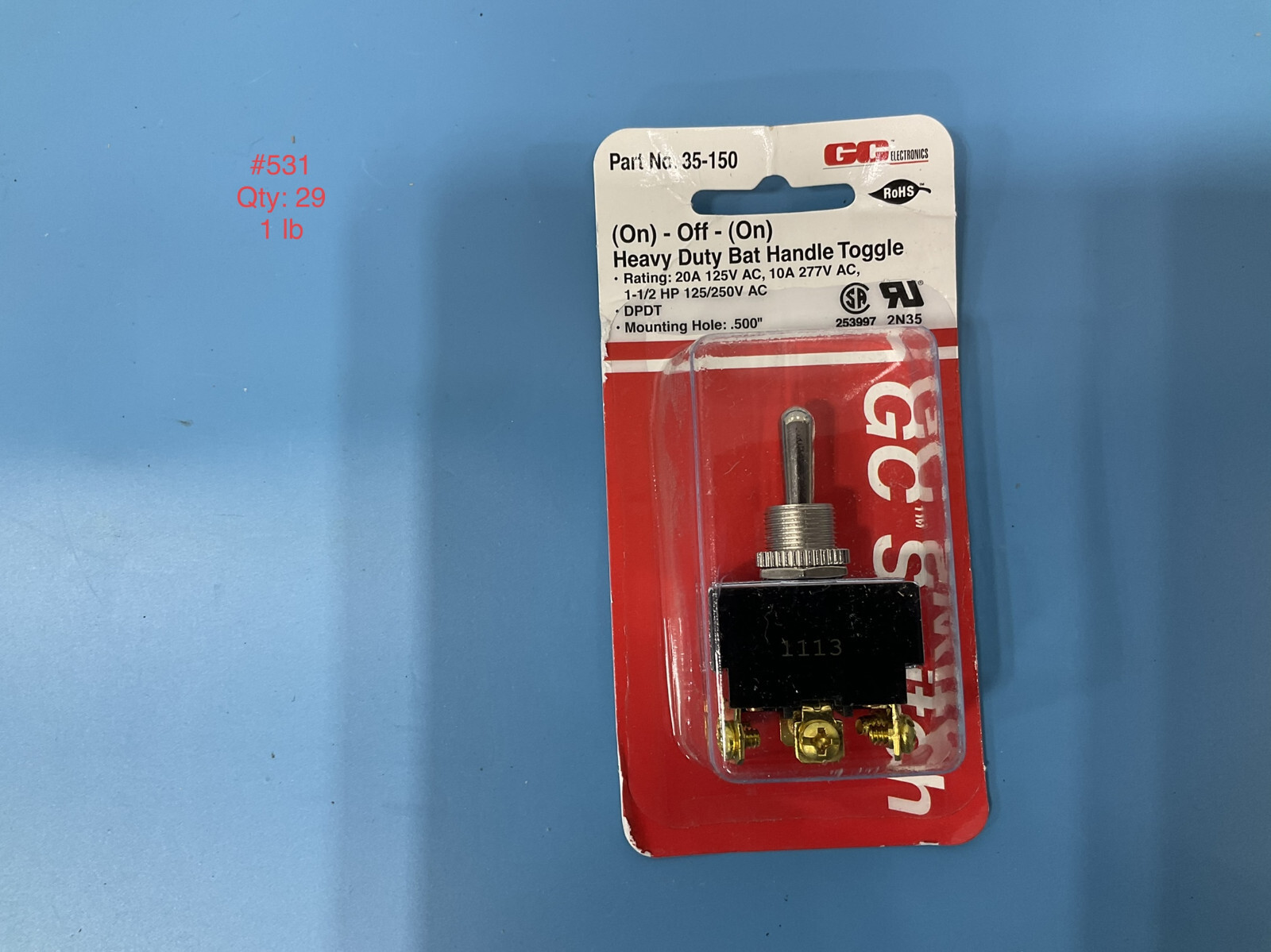 (3PC) GC Electronics 35-150 ON OFF Switch Heavy Duty Bat Handle Toggle ...