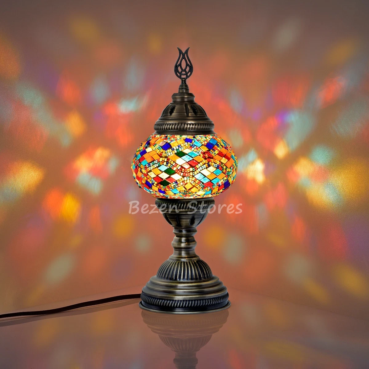 11 VariationTurkish Moroccan Mosaic Table Lamp, 3 Globes Bohemian ...