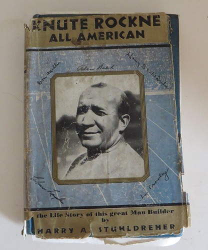 Knute Rockne All American Harry Stuhldreher 1931 Man Builder HC/DJ Book ...
