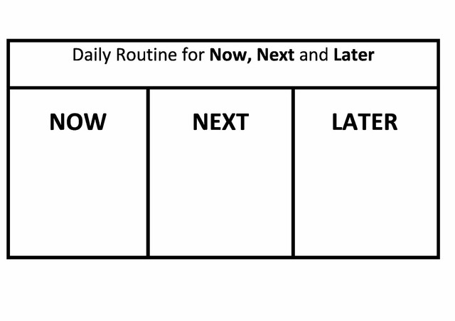 Now Next Later Board Kids Routine Planner Communication Pecs Autism ASD ...