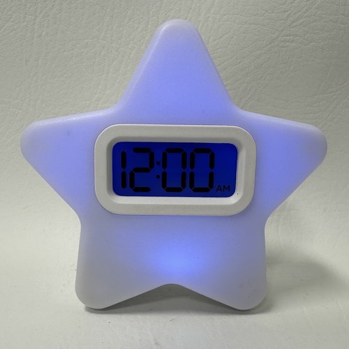 Capello Star White Compact Digital Alarm Clock Illuminated Kids | eBay