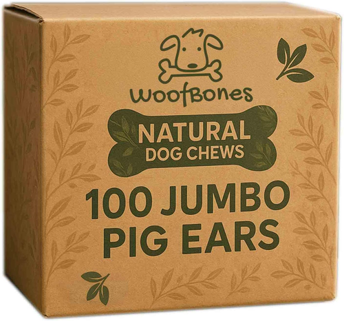 All Natural Jumbo Whole Pig Ears for Dogs (100 Pack) – 100 Natural Pork ...