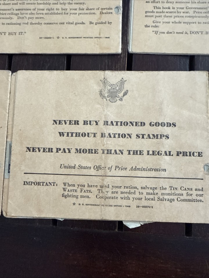WW2 1942-1943 War Ration Books 5 W/ Stamp Folder | eBay