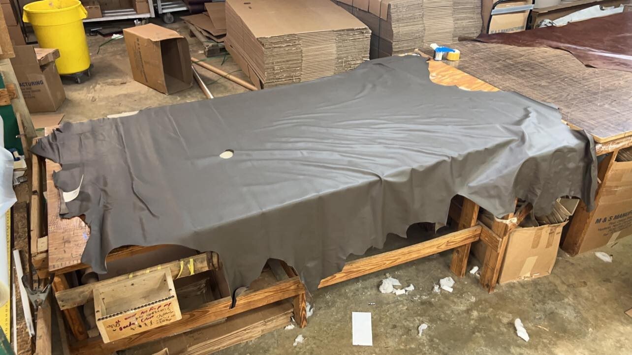 Flint Grey-Brown Brazil Leather Hide Upholstery Partial Cow Hide 50 ...