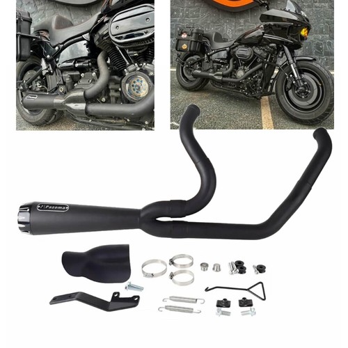 2-Into-1 Exhaust Pipe Systems For Harley Softail Low Rider S FXLRS FXST ...