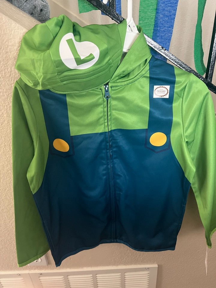 BOYS JUMPING BEAN NINTENDO SUPER MARIO LUIGI ZIP HOOD JACKET SZ 6, 7 ...
