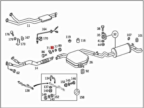Genuine MERCEDES 638 638/2 A124 A208 C107 C123 C124 Sealing ring ...