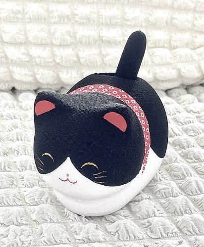 Japan Ōsaka Nagaikidō solar handmade sitting black meneki lucky cat ...