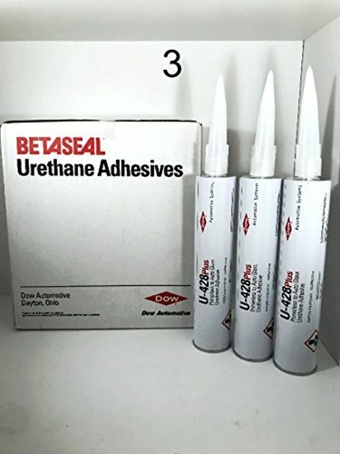 Dow U428+ Primerless Auto Glass Urethane Adhesive Sealant Glue (3) 10.5 ...