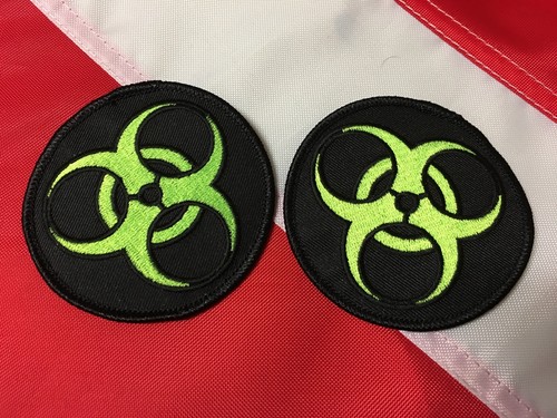 Biohazard morale Patch novelty fun 3"circle Black outside survival #737 uget 2 | eBay