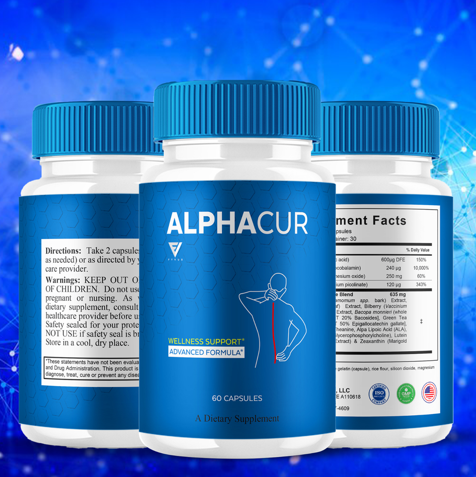 (3 Pack) AlphaCur Nerve Relief Capsules, Alpha Cur Nerve Health (180 ...