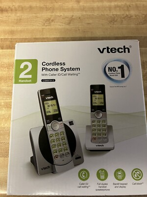 Vtech 2 Handset Cordless Phone System w/ caller ID and call waiting ...