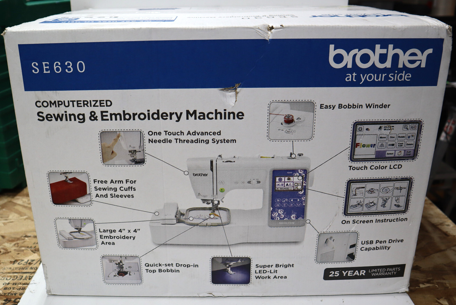 Brother (SE630) - Electronic (103-Stitches) Sewing & Embroidery Machine ...