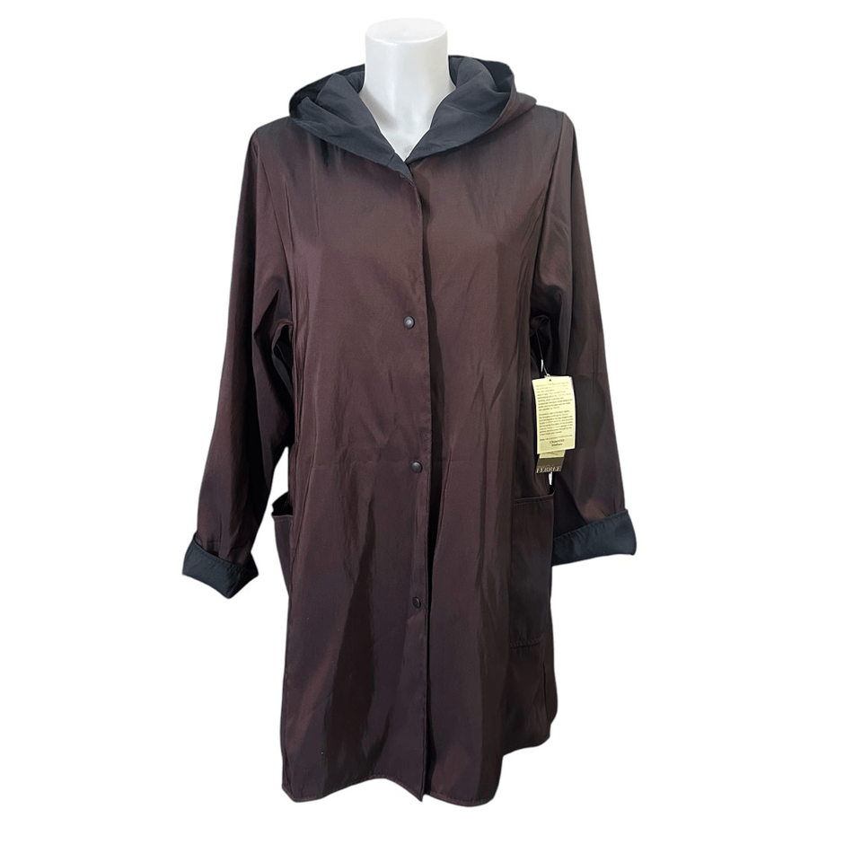 Maralyce Ferree Reversible Windbreaker Rain Jacket in Metallic Brown ...