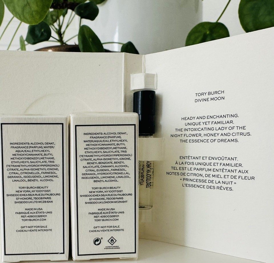 Tory Burch Sublime Rose & Divine Moon EDP .25oz/7.5mL MINI Bottle ...