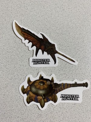 Monsters Hunter Sticker Set 2pc Weapon Designs Rare Collectible | eBay